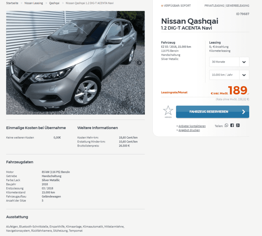 Nissan Qashqai Preis Jahreswagen