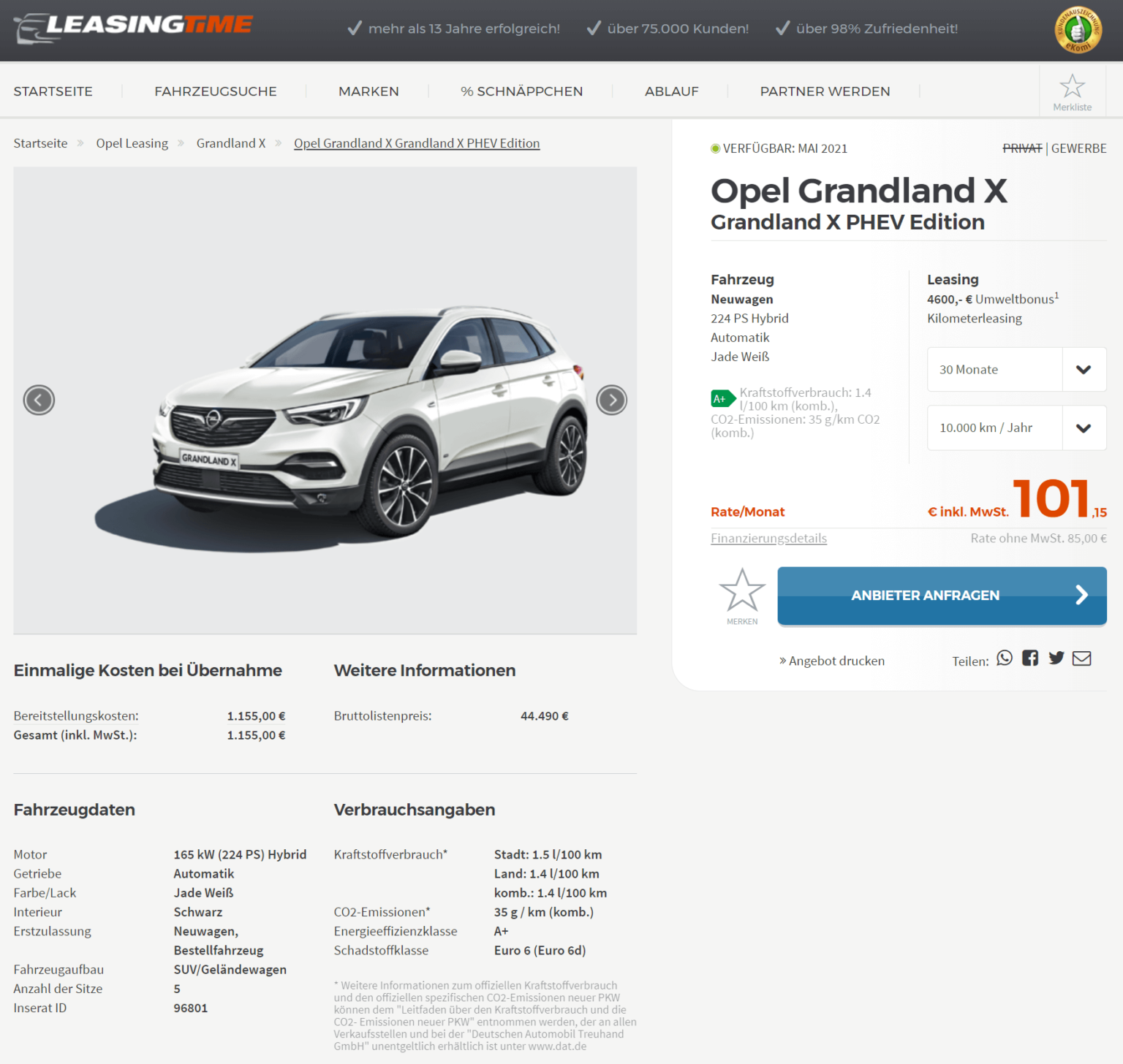 Opel Grandland X Leasing