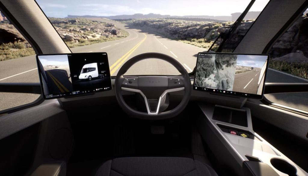 Tesla Semi: Neue Fotos vom Cockpit ohne Steuer-Hebel aufgetaucht ...