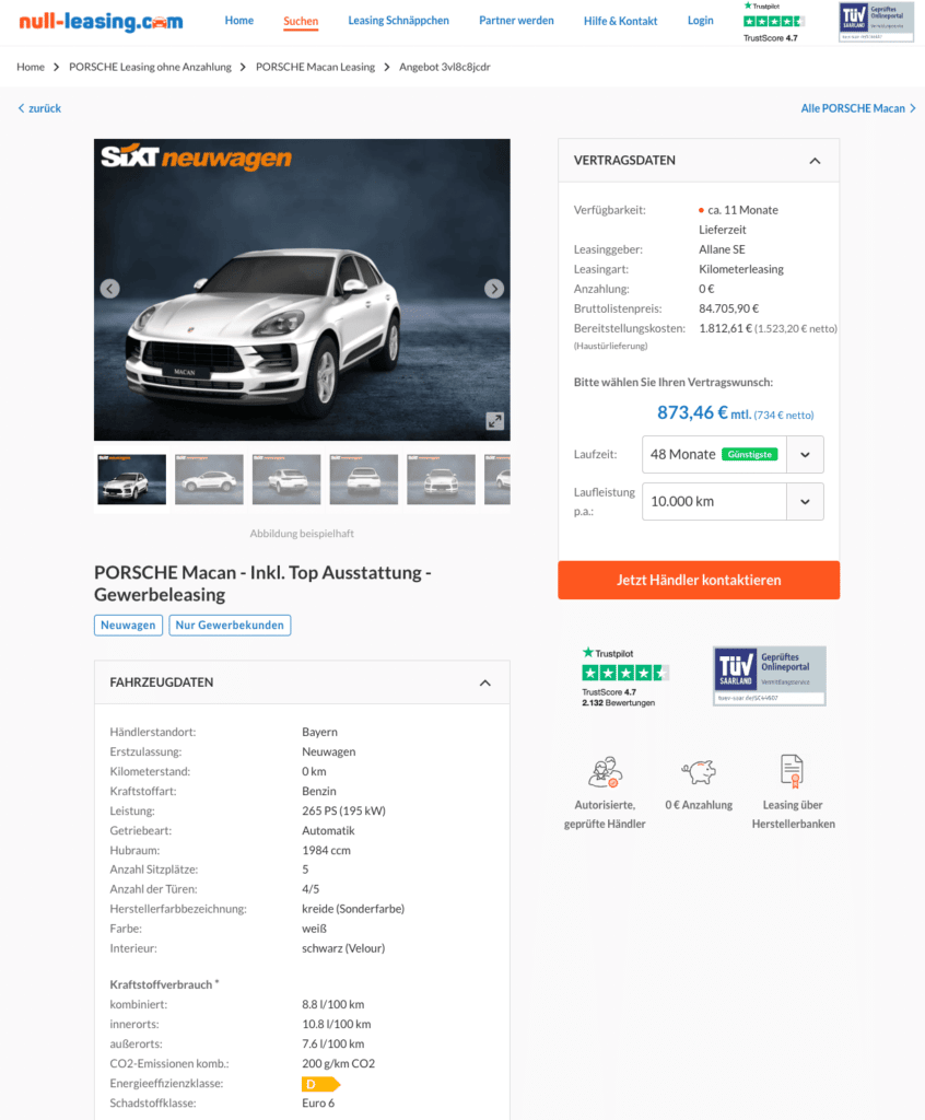 Verwunderlich Porsche Leasing Angebot Bilder
