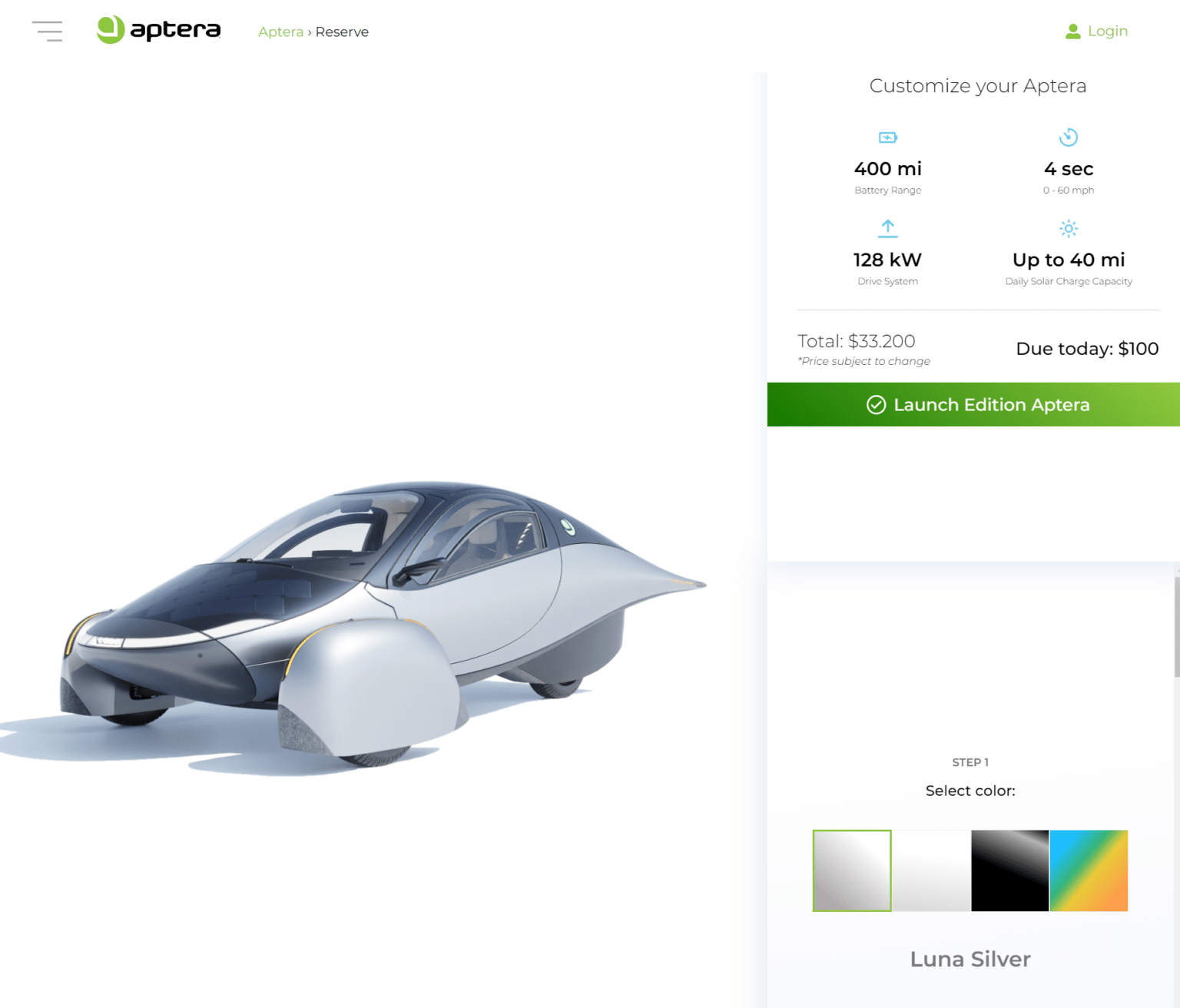 Aptera stellt die Launch Edition seines Solar-Elektroautos vor - sparneuwagen.de