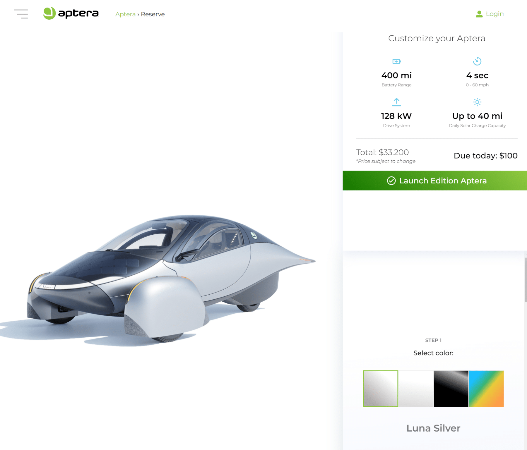 Aptera stellt die Launch Edition seines Solar-Elektroautos vor - sparneuwagen.de