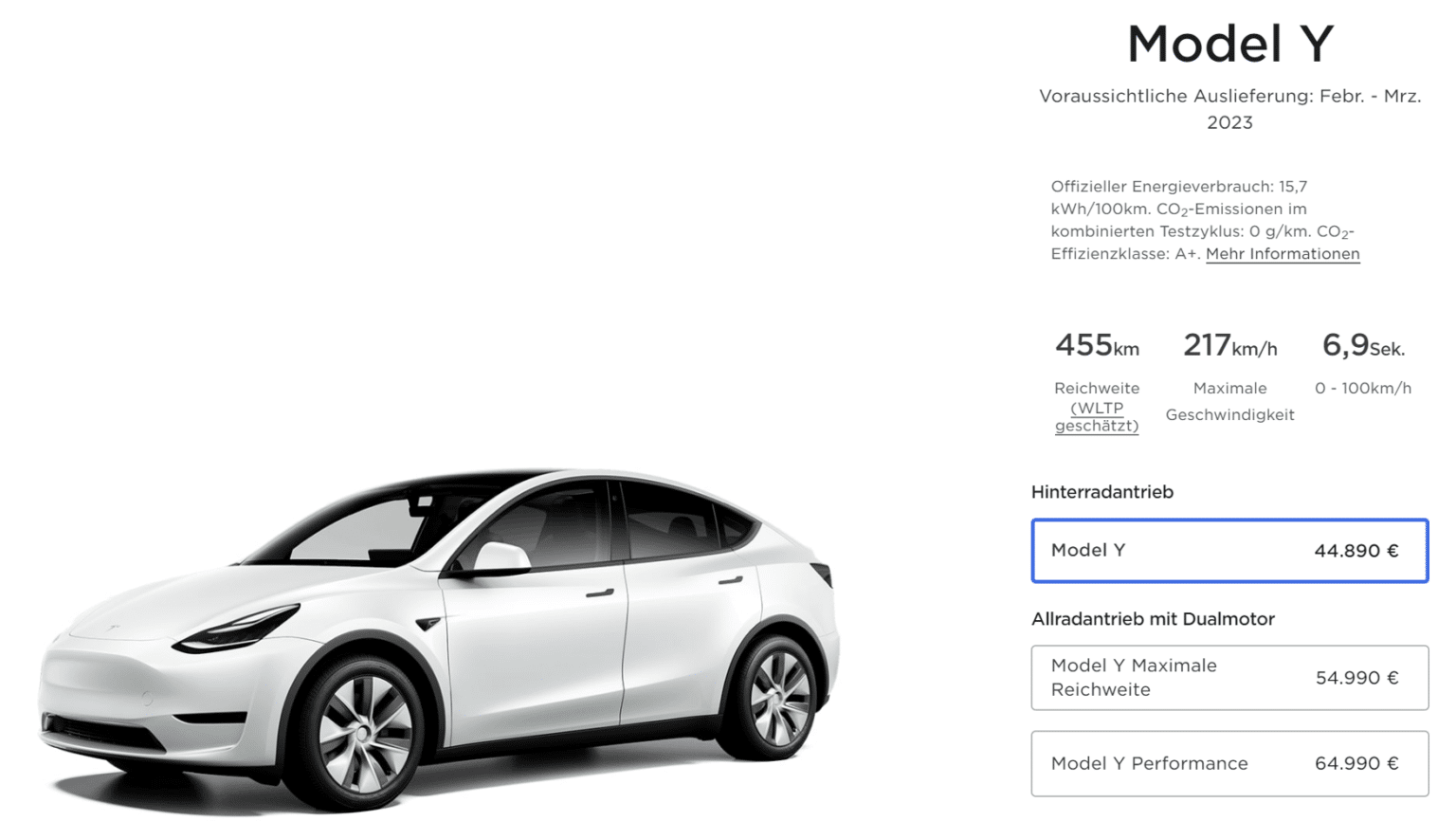 Preise Tesla Model Y