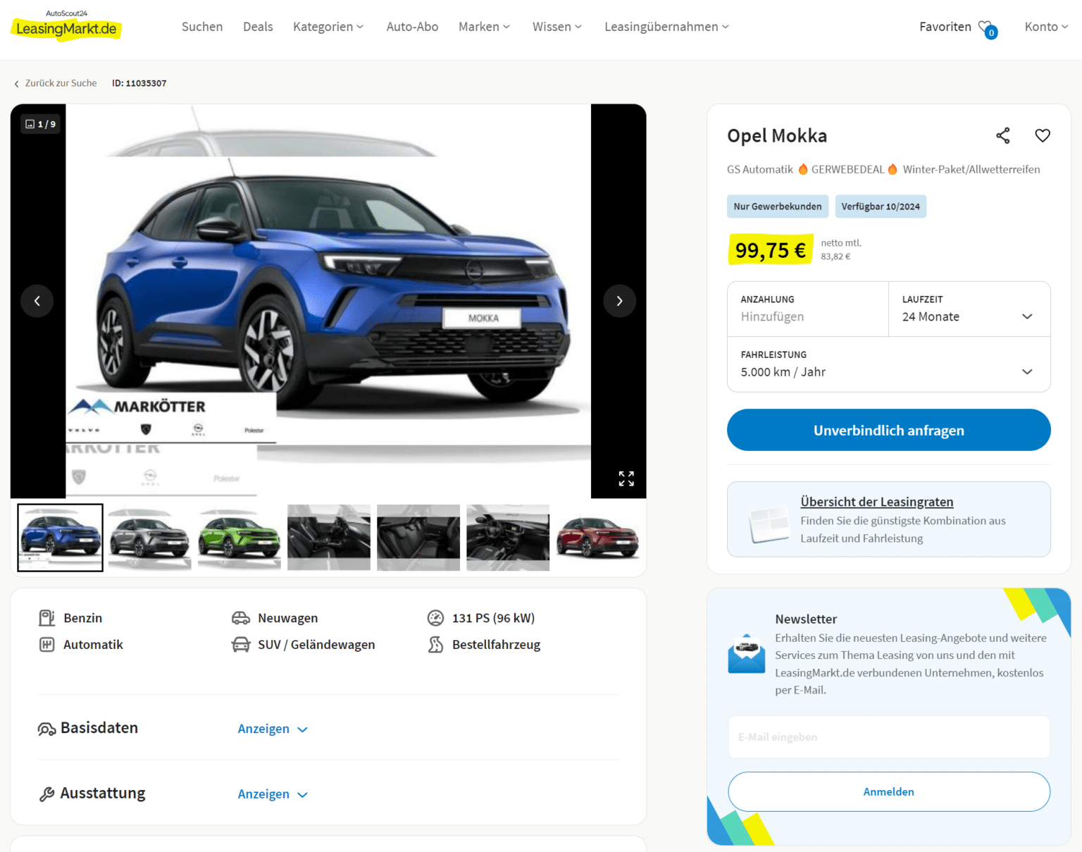Opel Mokka Leasing Angebote