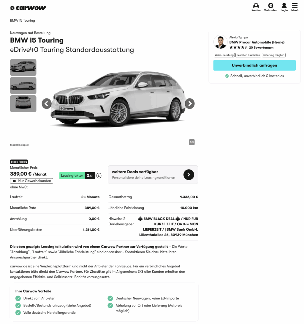 Bmw I5 Leasing Angebote